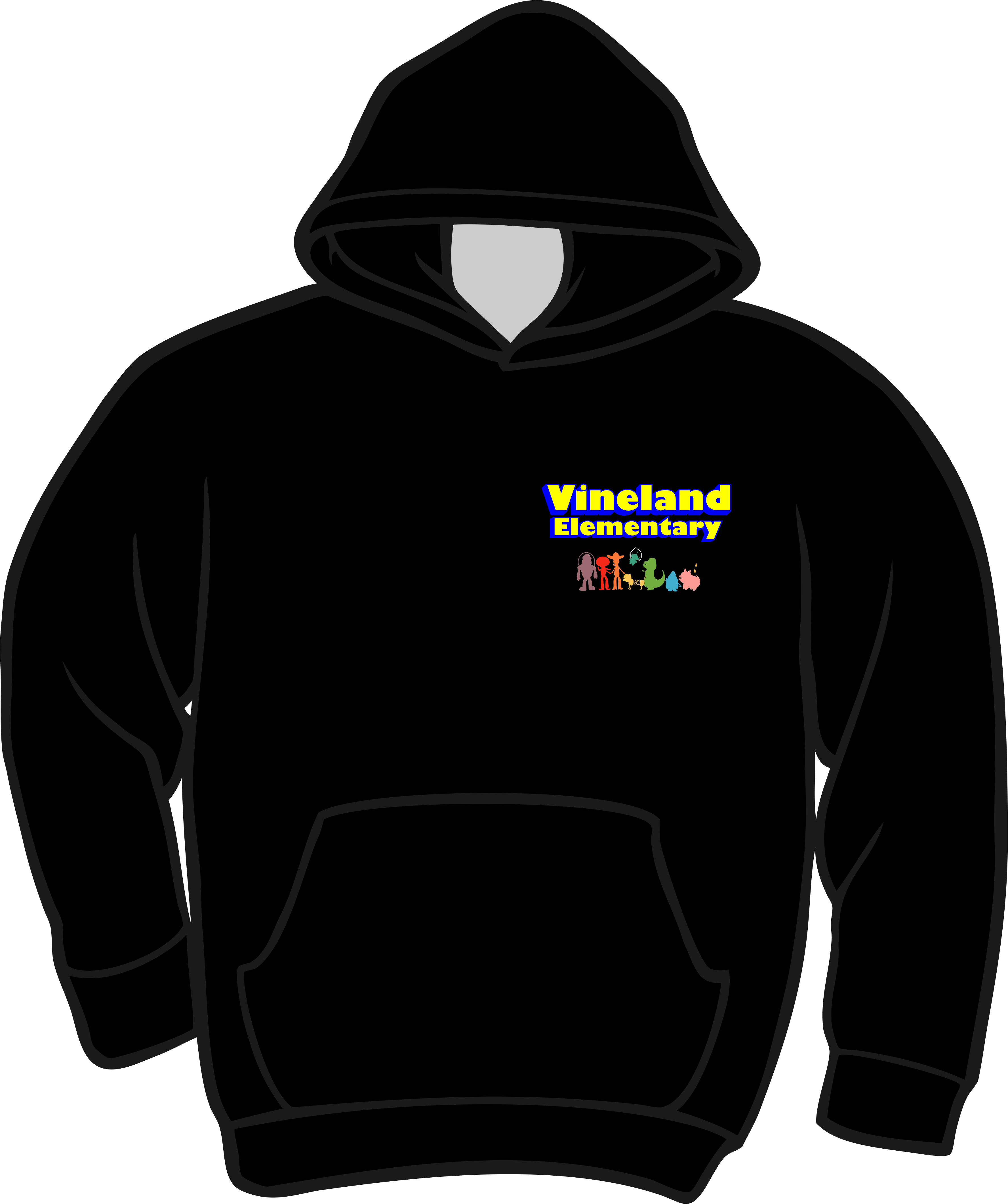 Vineland Black Hoodie Friend – MCPSchoolwear.com